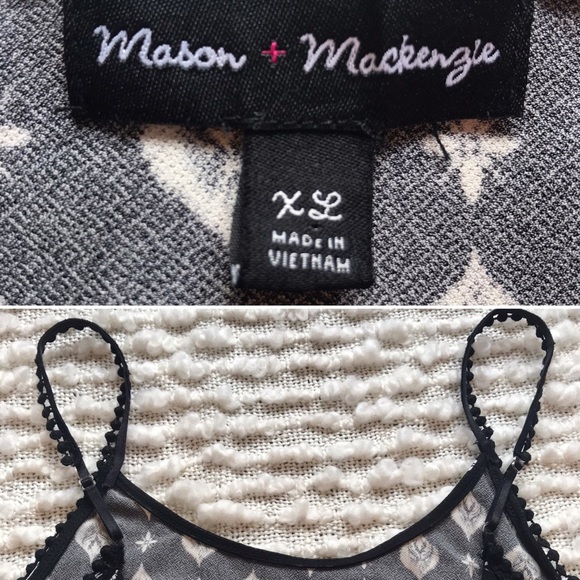 Mason + Mackenzie | Tops | Mason Mackenzie Crop Top With Lace Trim Xl ...